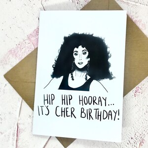 Cher Birthday Card Funny Greeting Card Happy Birthday | Etsy