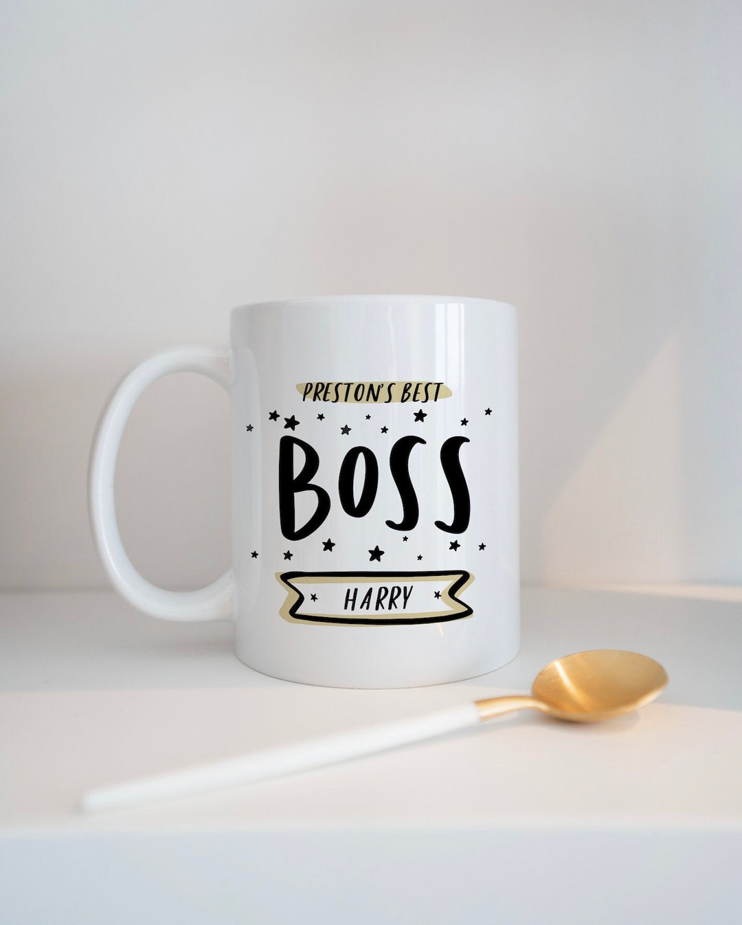 Personalised Best Boss Mug, Gift for Boss, Manager Gift, Add Your Name ...