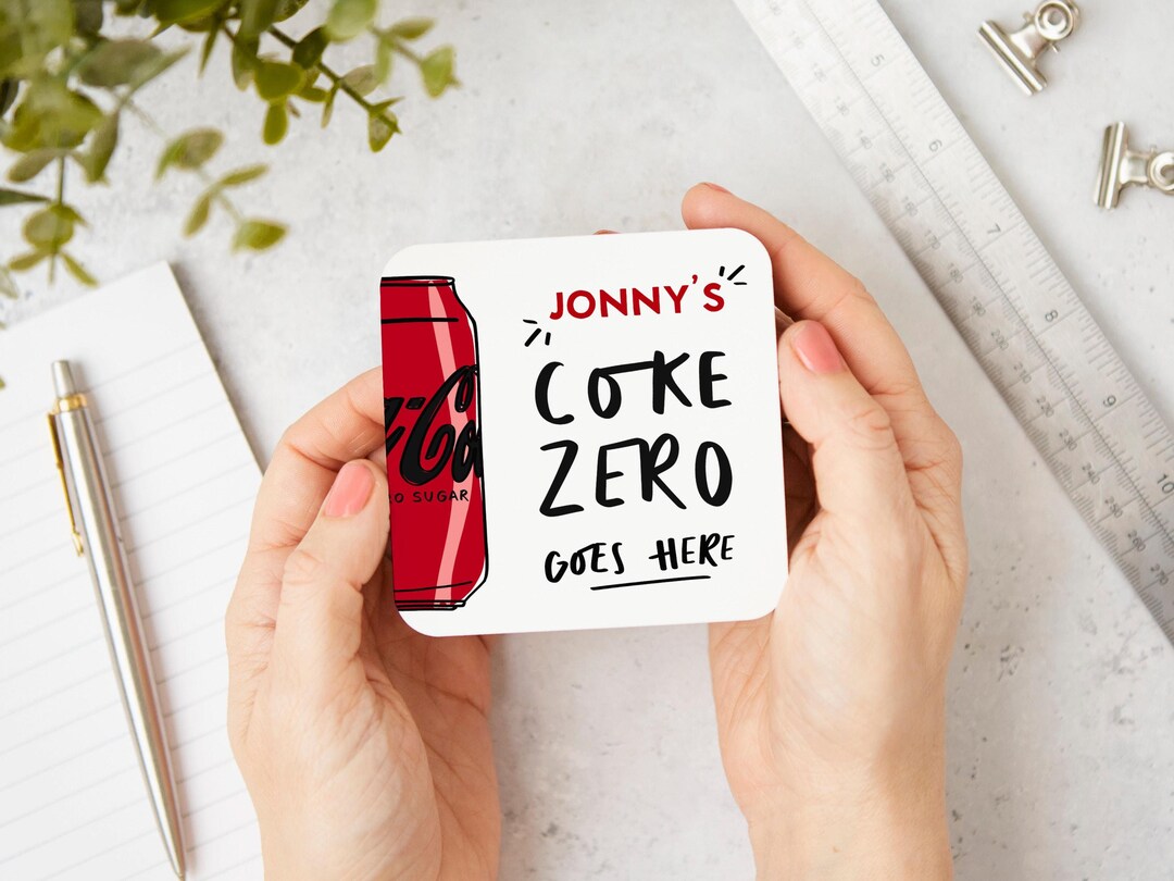 Personalized Coke Zero Coaster: Funny Soda Gift, Desk Decor - Etsy