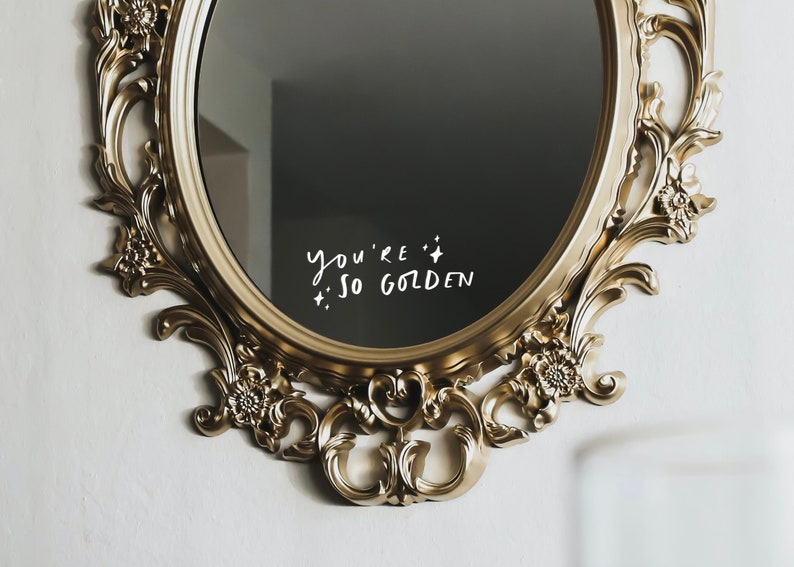 Mirror Decal Youre so Golden Decal Mirror Decor Vinyl - Etsy