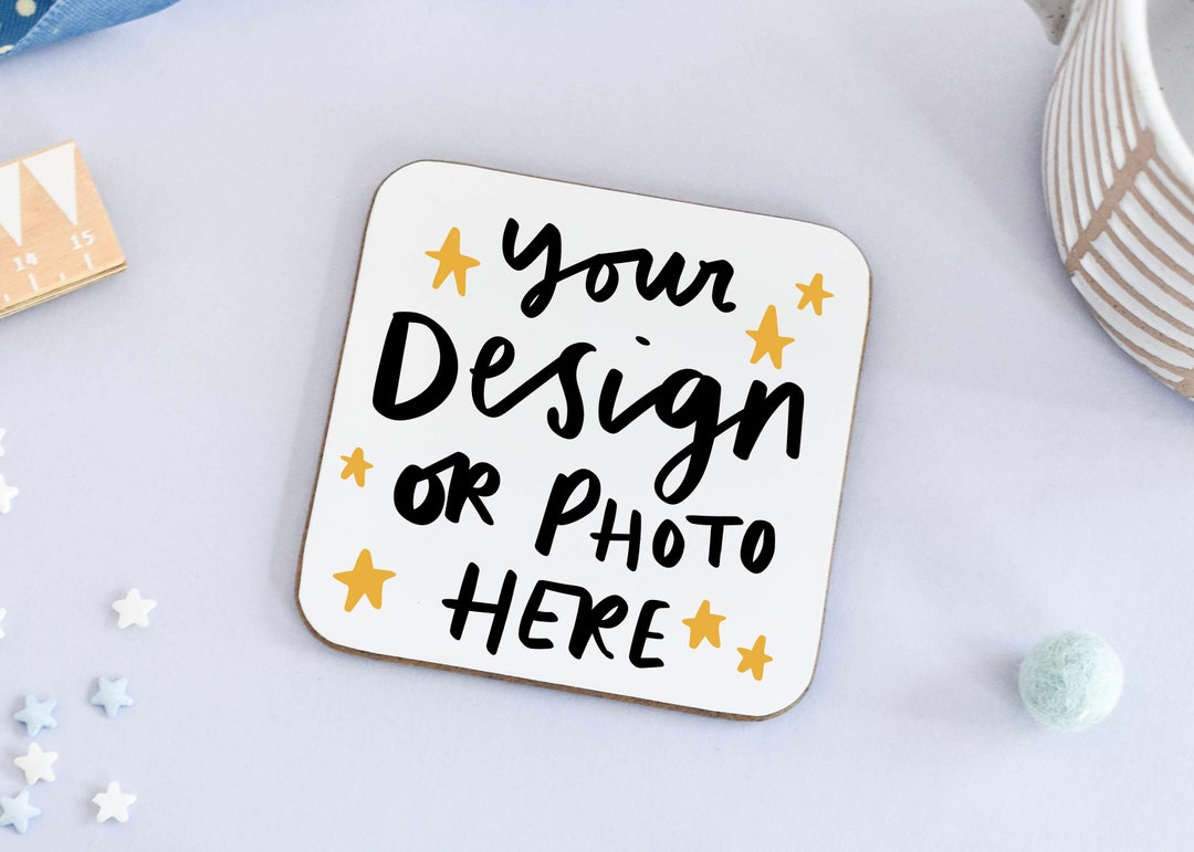Personalised Logo Coaster, Custom Text Coaster, Personalised Photo ...