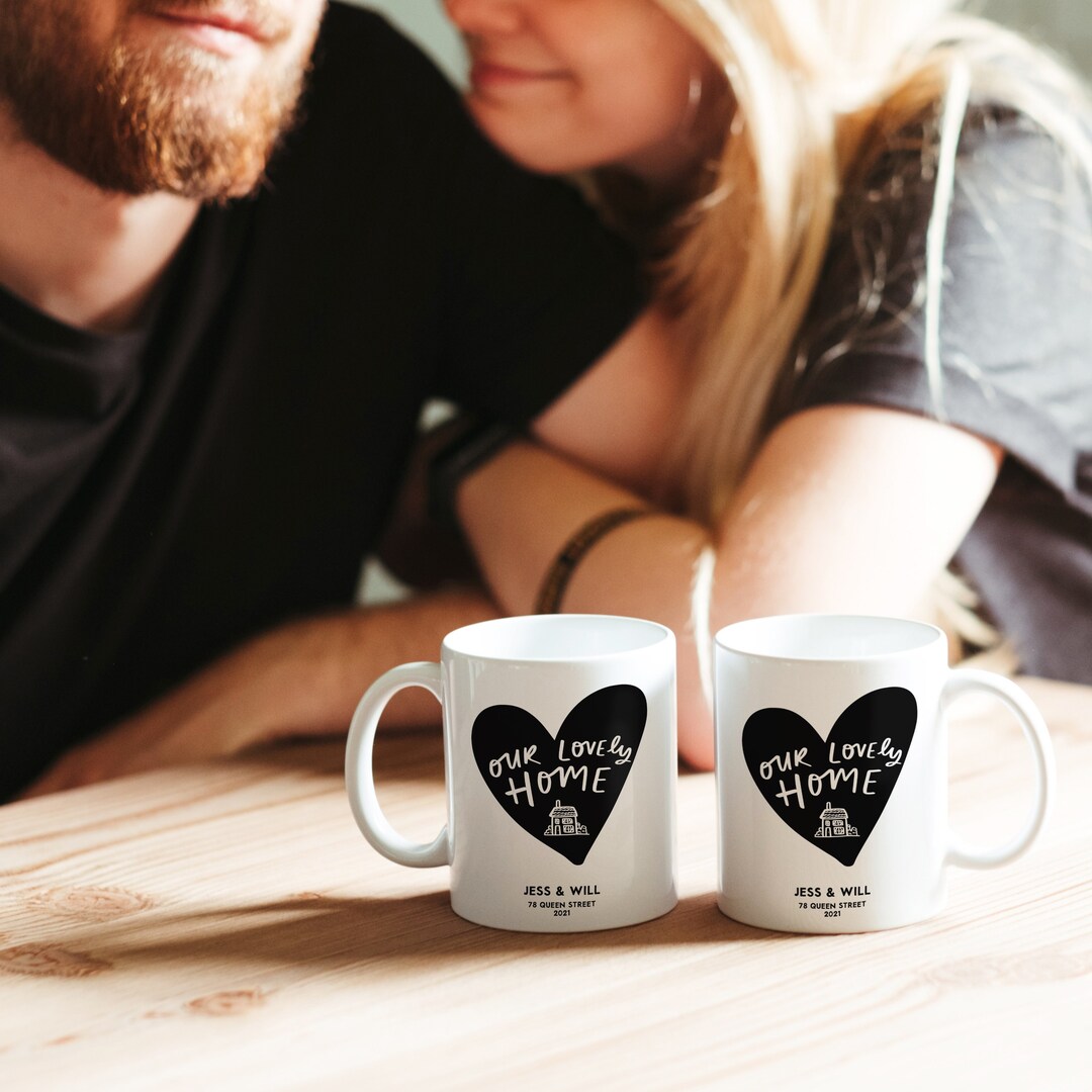 Personalised Couple New Home Mugs Set, Housewarming Gift, New House ...