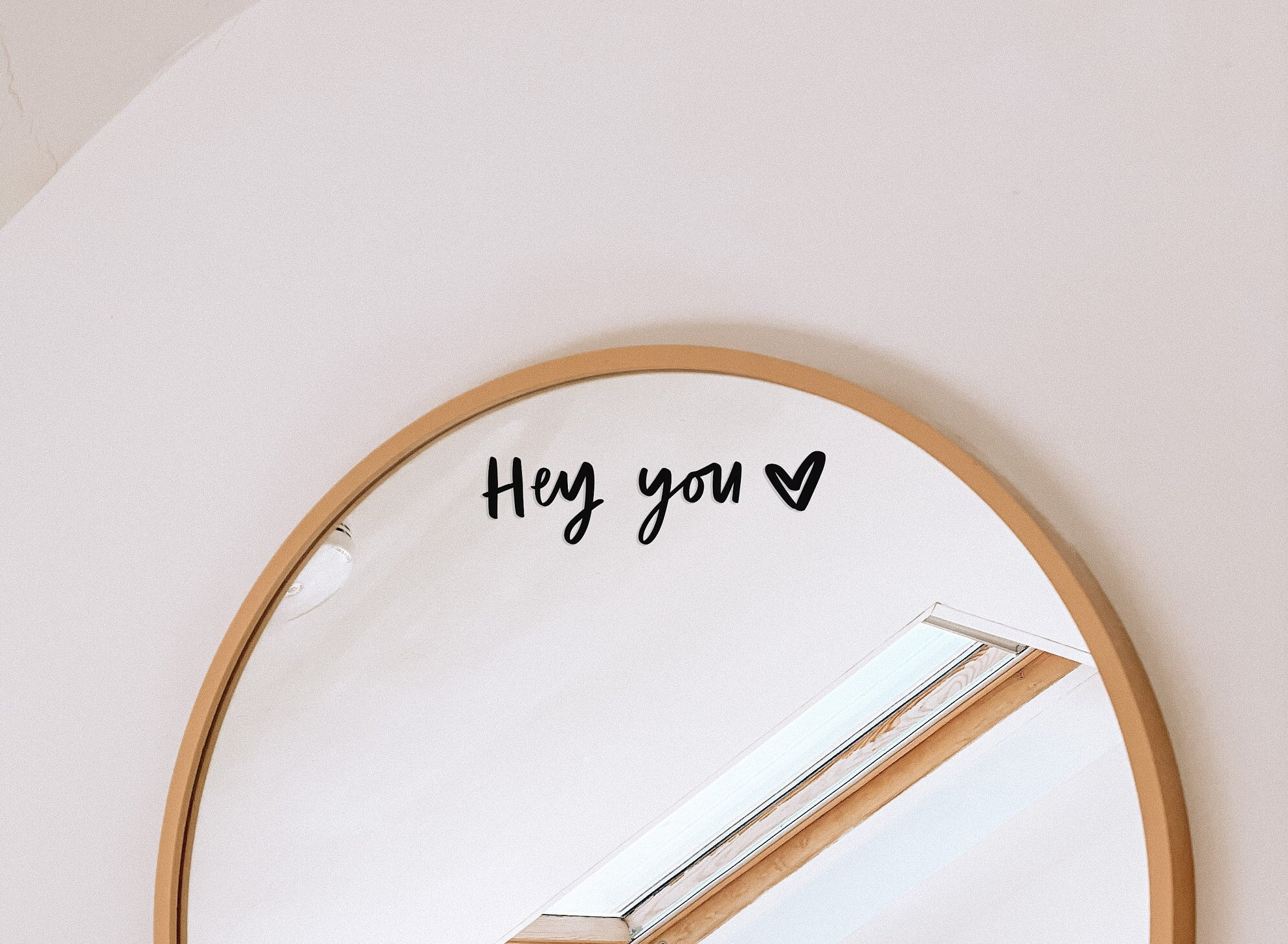 Hey You Mirror Decal, Mirror Sticker, Hallway Decor, Entrance Decor ...
