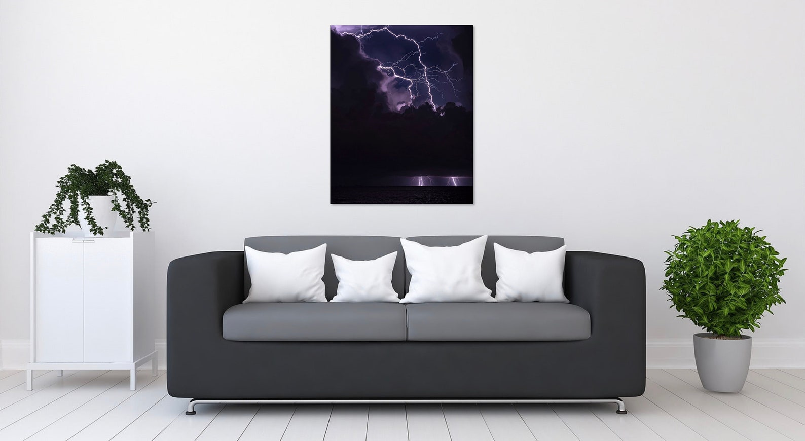 Fine Art Photo Print Double Lightning Strike Portrait Picture | Etsy