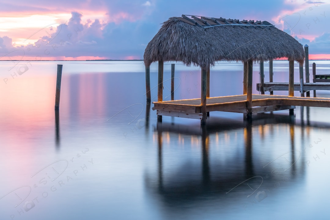 Fine Art Photo Print | Florida Keys Pastel Tiki Sunset Picture | Nature ...