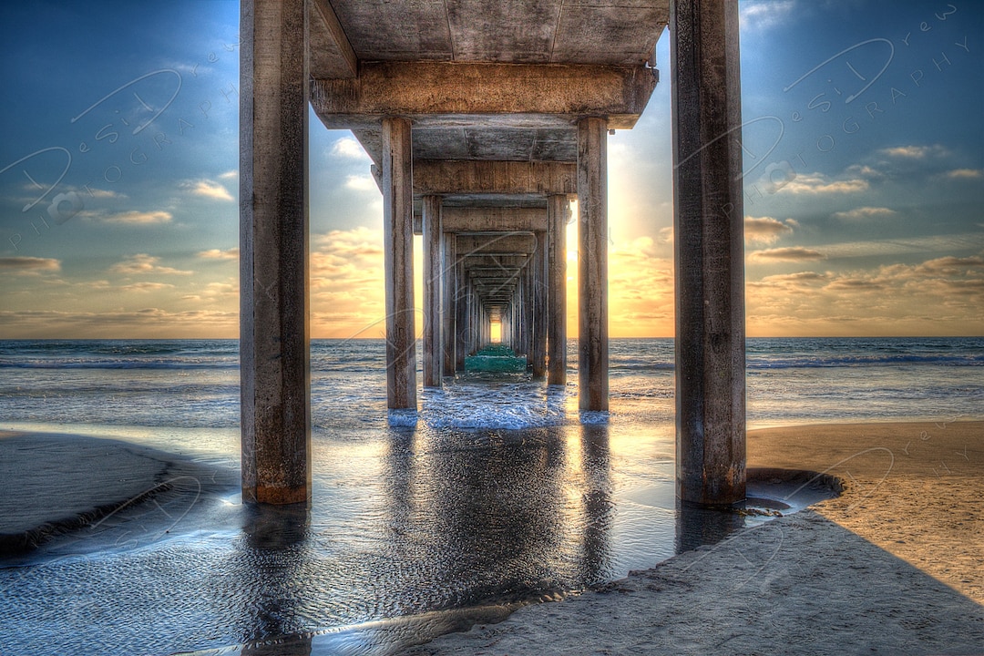 Fine Art Photo Print | Scripps Pier Picture | San Diego Beach Sunset ...