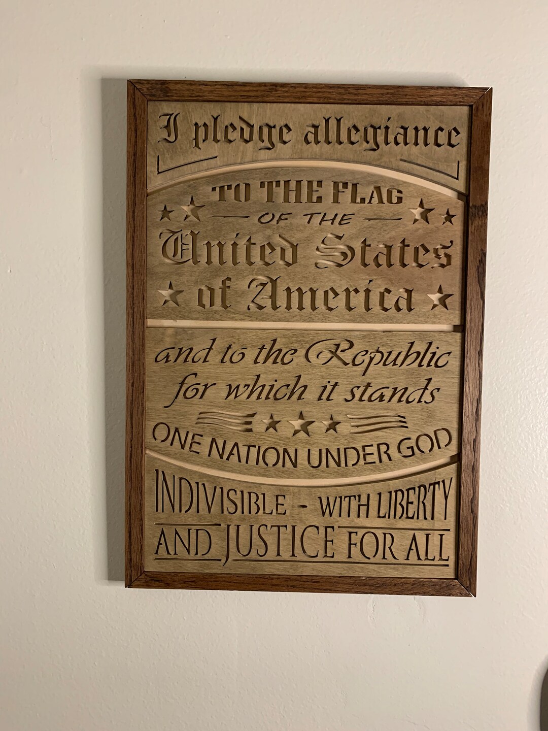 Pledge of Allegiance Wall Sign - Etsy