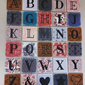 Decorative Letter Wall Tiles. - Etsy