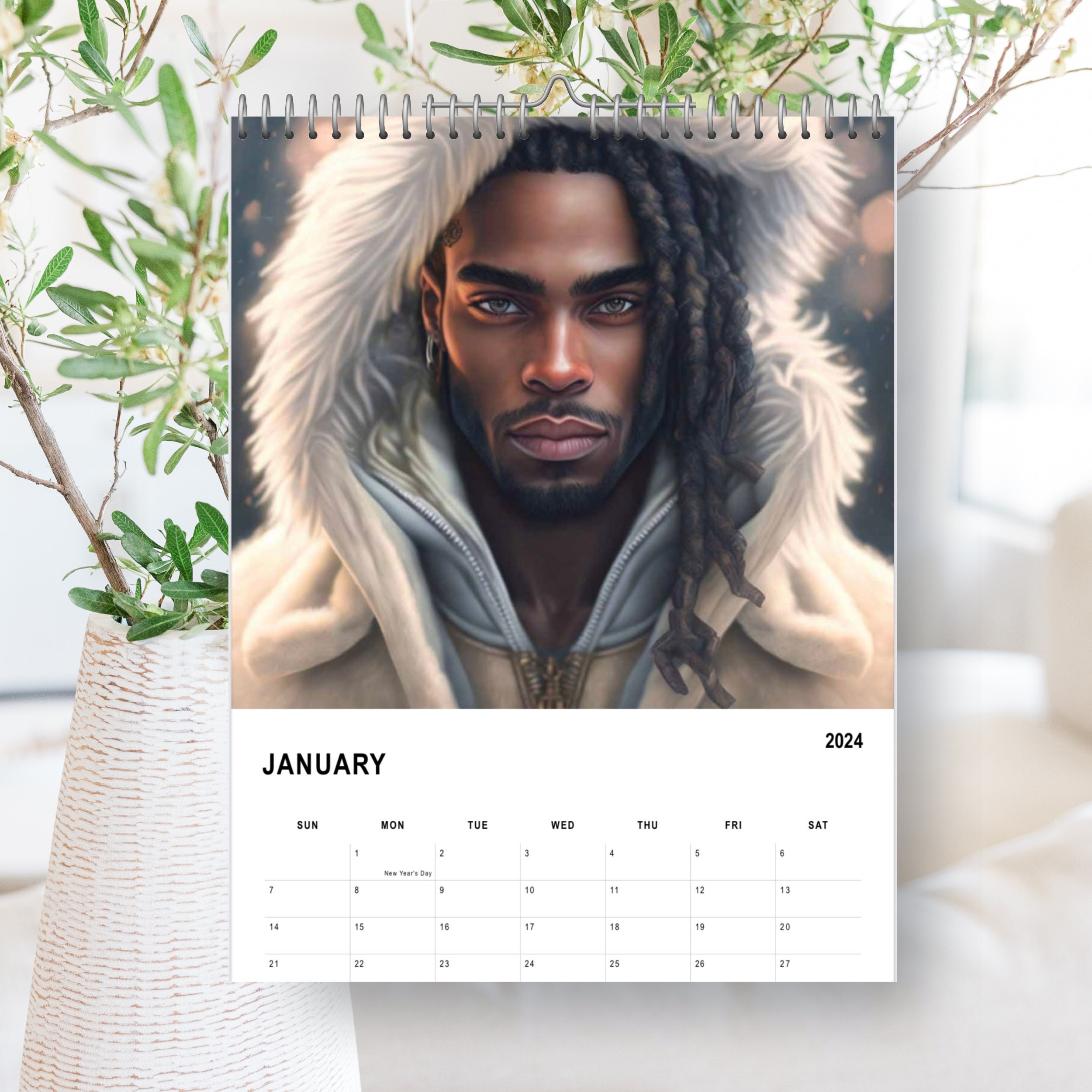 Black Girl Calendar, 2024 Wall Calendar, Empowering Art, Black Girl ...