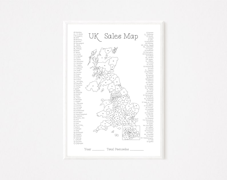 Postcode Map | UK Sales Map | UK Map | UK Postcode Map | Small Business ...