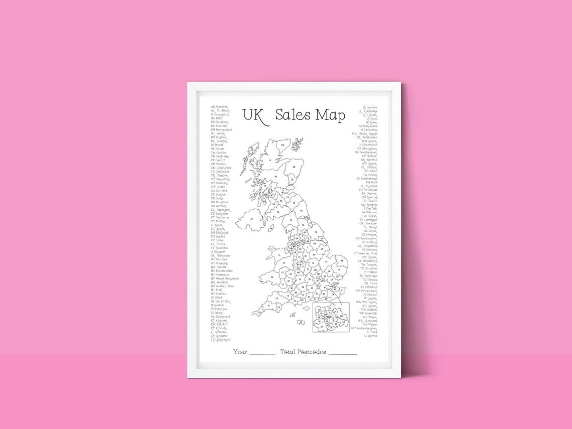 Postcode Map | UK Sales Map | UK Map | UK Postcode Map | Small Business ...