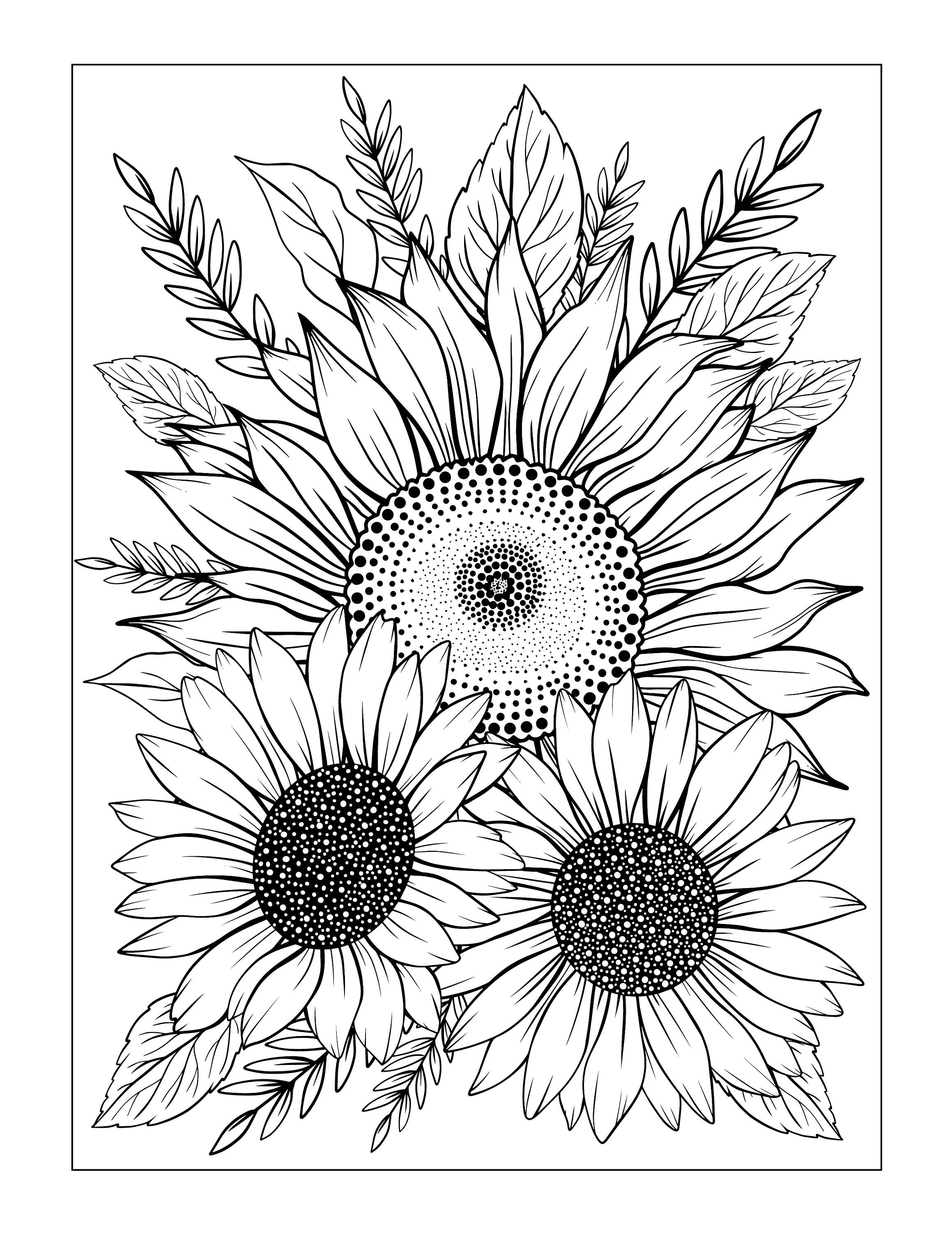 Sunflowers Coloring Pages [2025]