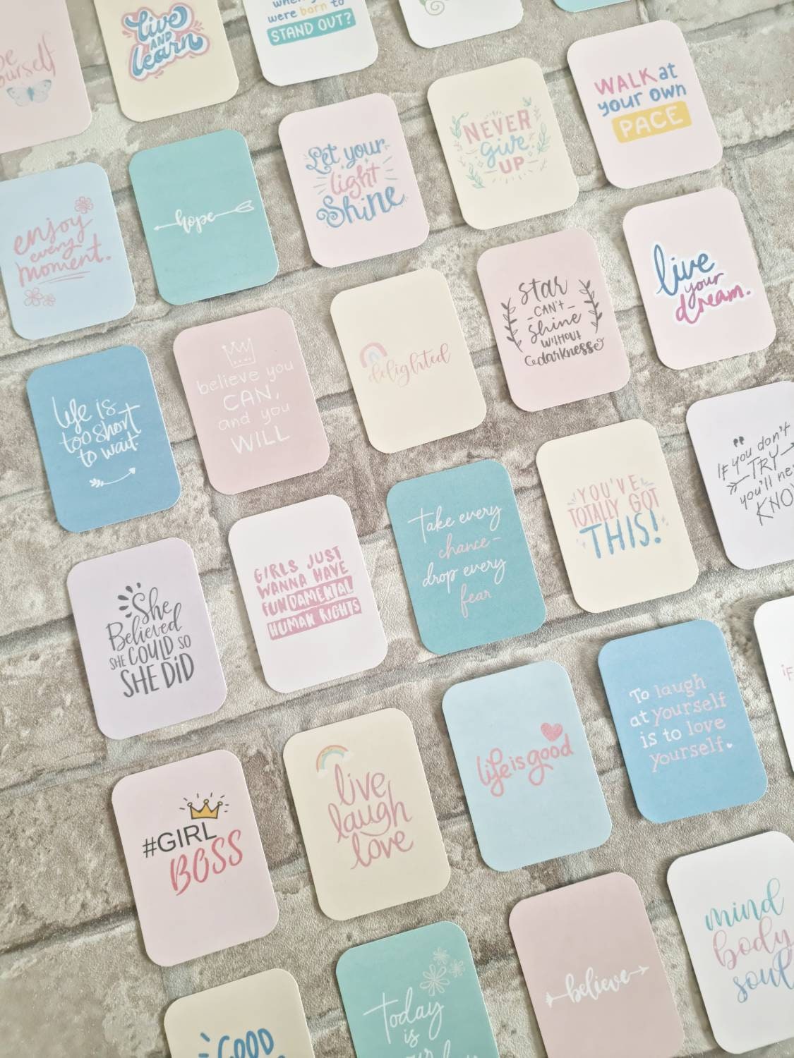 Mini Affirmation Cards Affirmations Planner Mental - Etsy