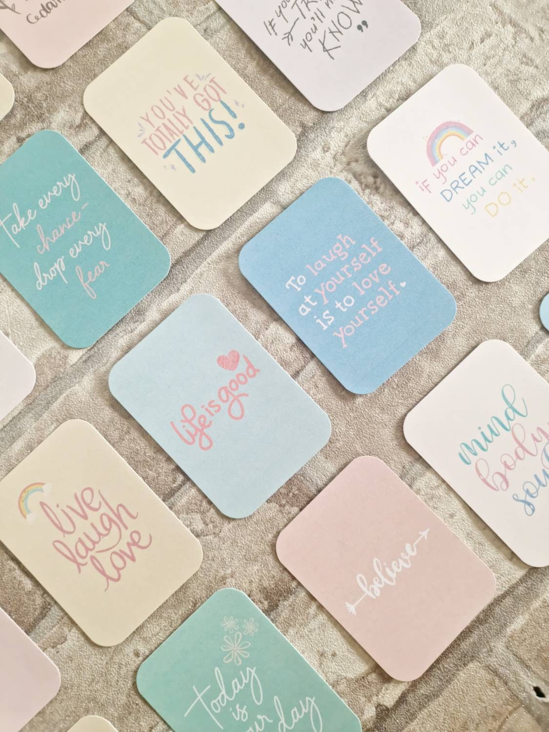 Mini Affirmation Cards Affirmations Planner Mental - Etsy