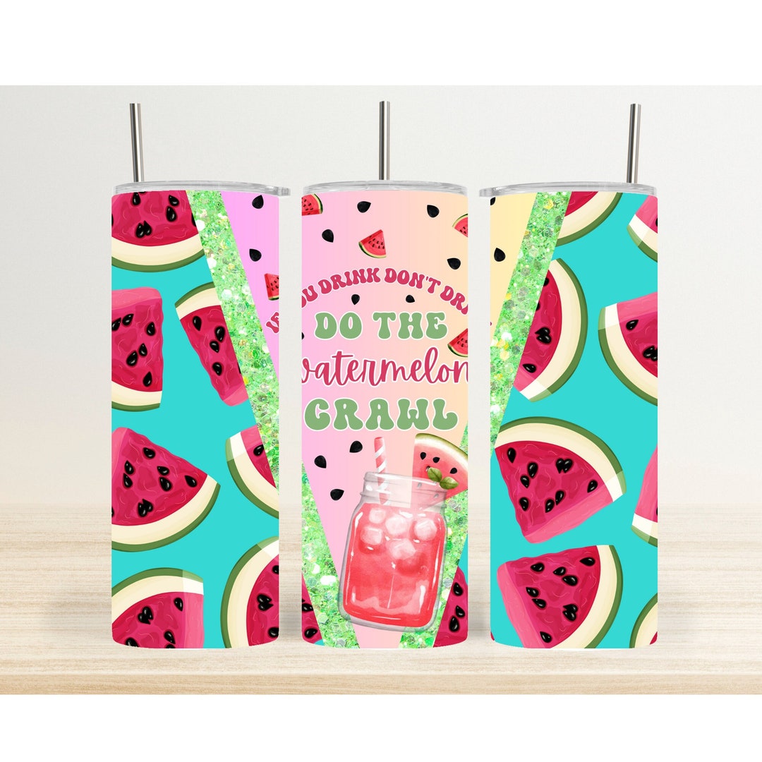 Watermelon Crawl Tumbler Wrap PNG, Watermelon Tumbler Wrap PNG Digital ...