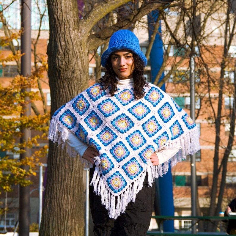 Granny Square Poncho - Etsy
