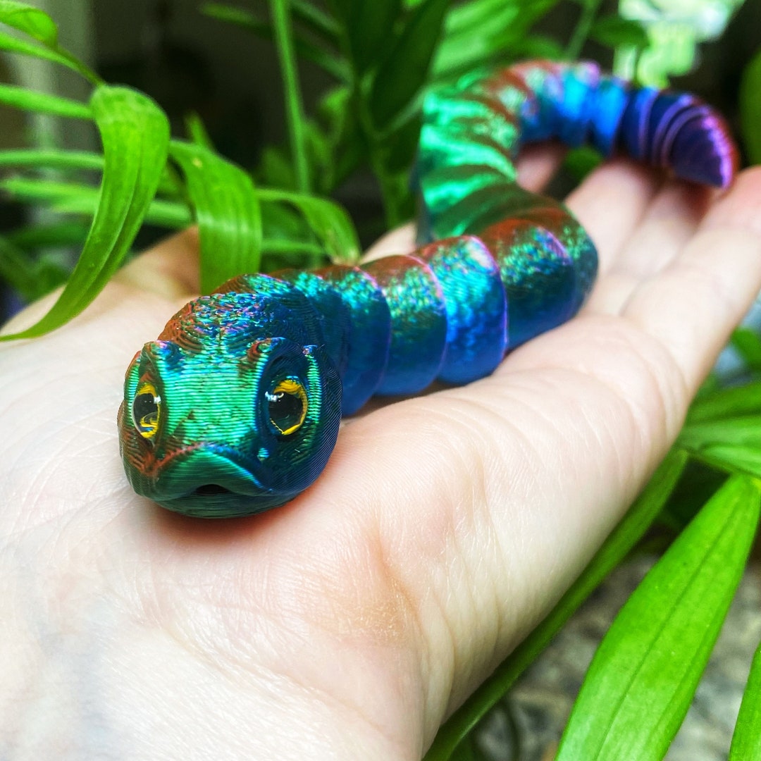 3D Printed / Articulated / Snake / Worm / Fidget / Toy - Etsy