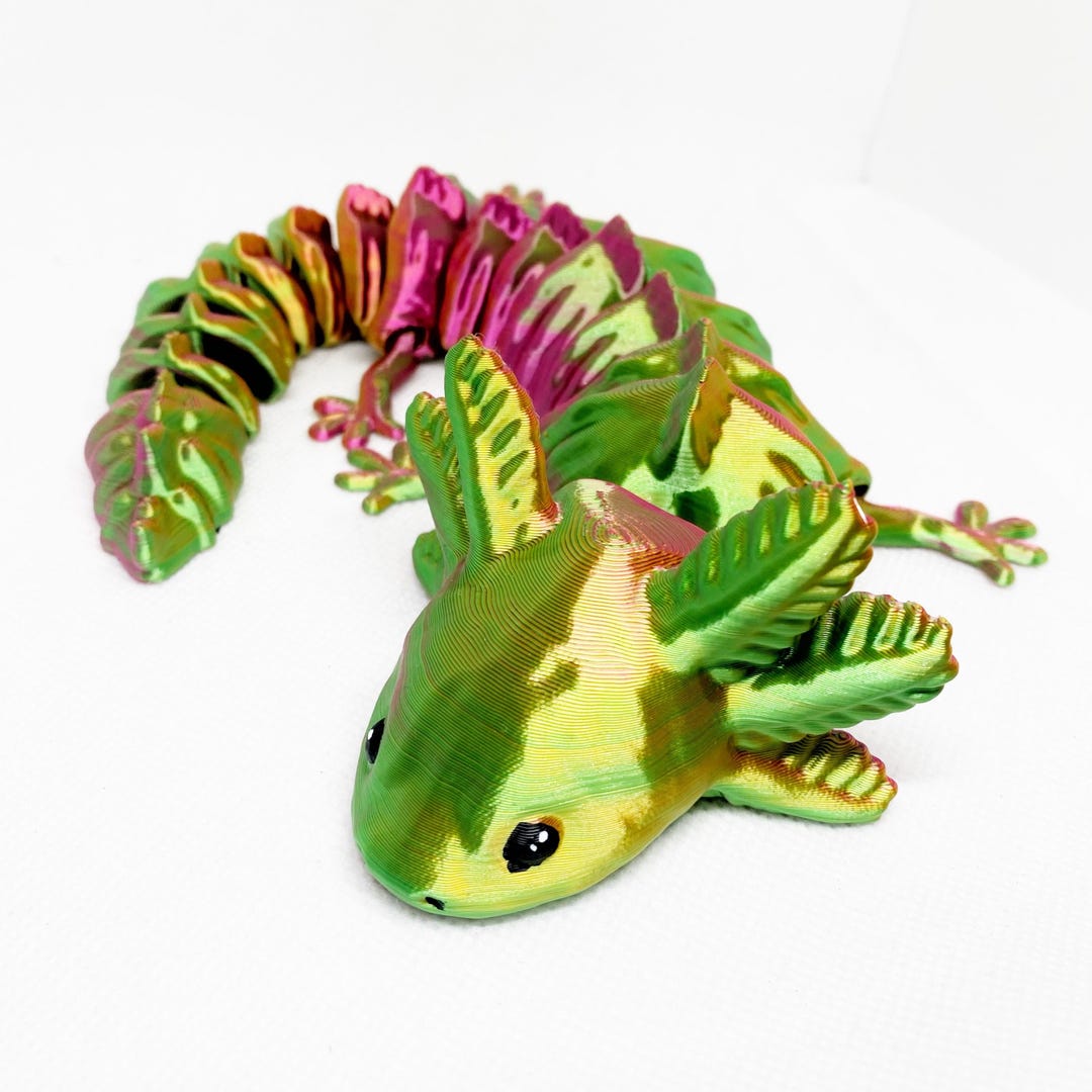 3D Printed / Articulated / Axolotl / Lizard / Animal / Posable / Fidget ...