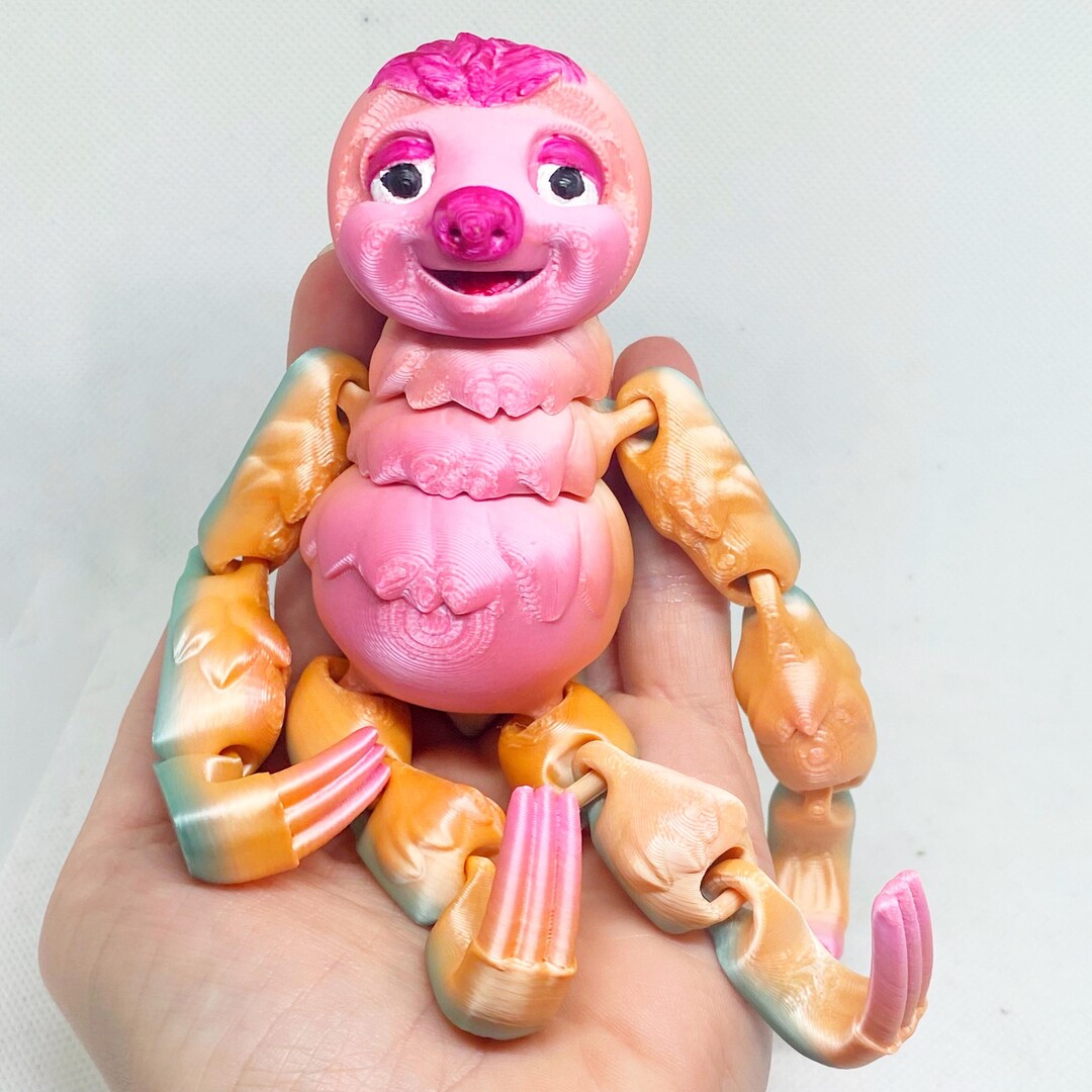 3D Printed / Articulated / Sloth / Animal / Fidget / Toy - Etsy
