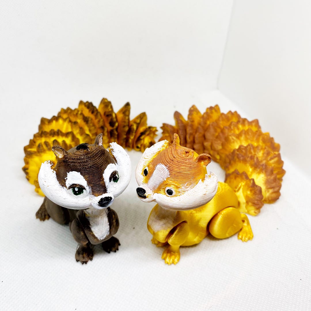 3D Printed / Articulated / Squirrel / Animal / Fidget / Toy - Etsy