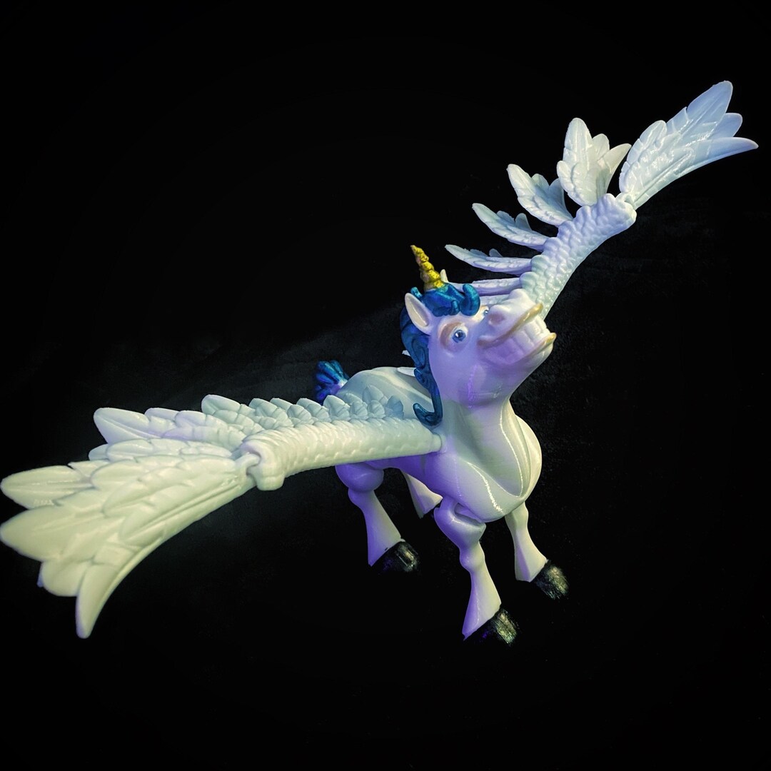 3D Printed / Articulated / Pegasus / Unicorn / Fidget / Toy / Horse - Etsy