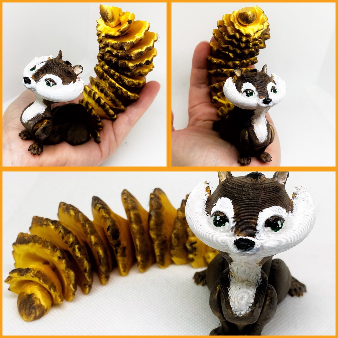 3D Printed / Articulated / Squirrel / Animal / Fidget / Toy - Etsy