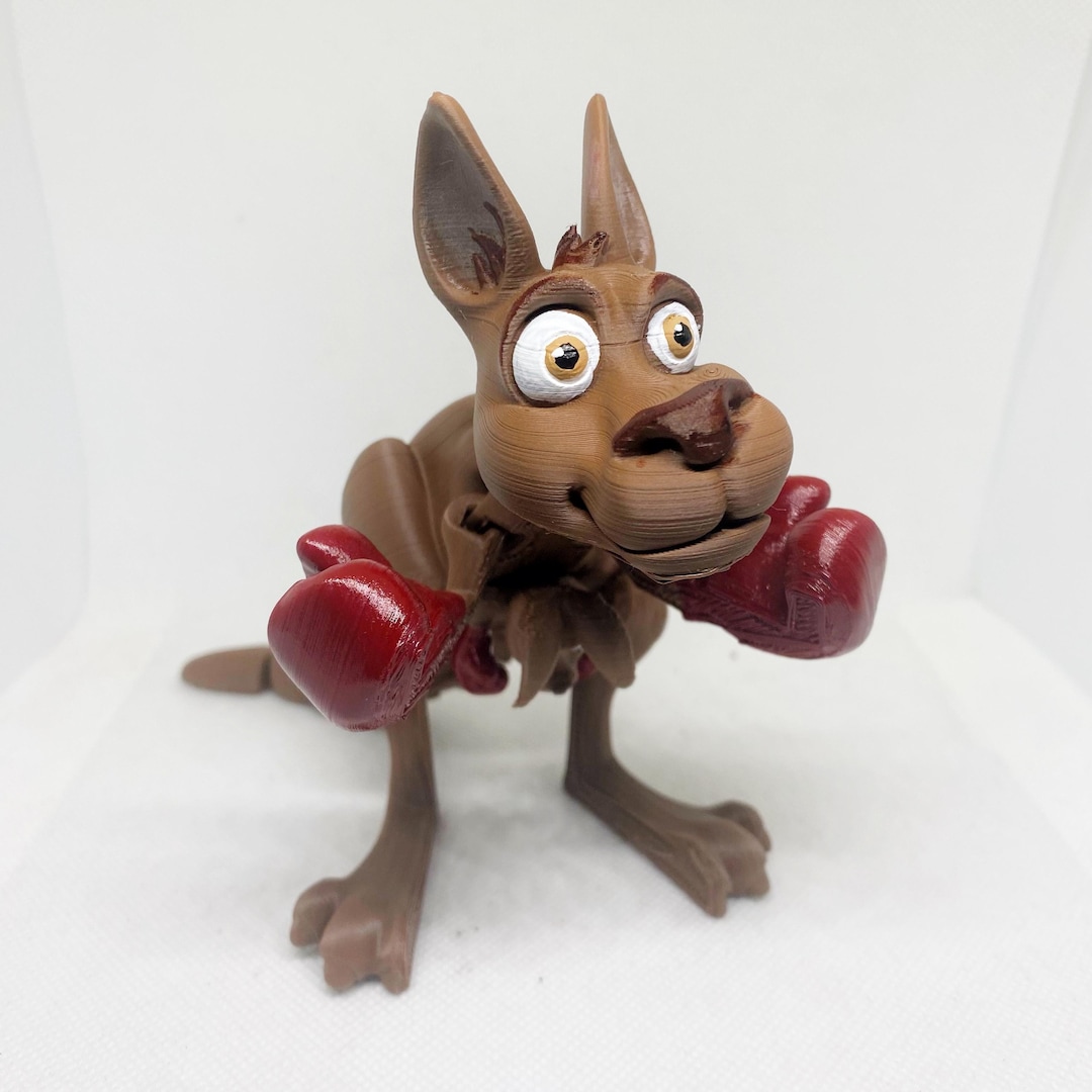 3D Printed / Articulated / Kangaroo / Boxing / Fidget / Toy / Joey - Etsy