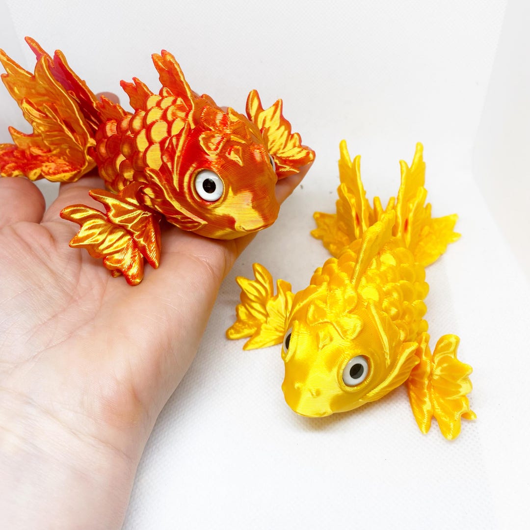 3D Printed / Articulated / Jointed / Posable / Fish / Goldfish / Fidget ...