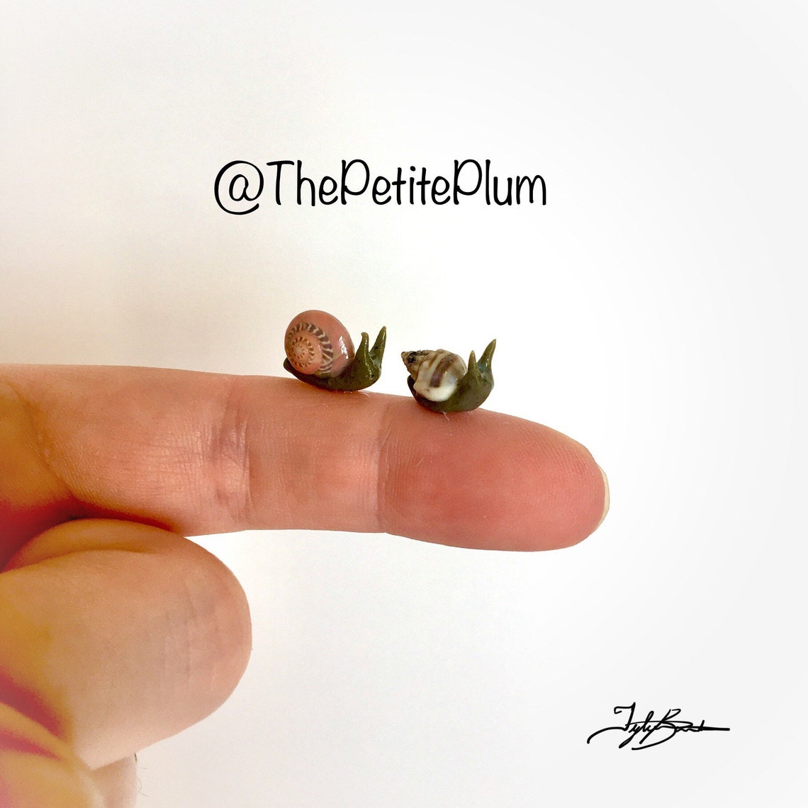 Miniature Snail / Handmade / Polymer Clay / Dollhouse / Fairy - Etsy