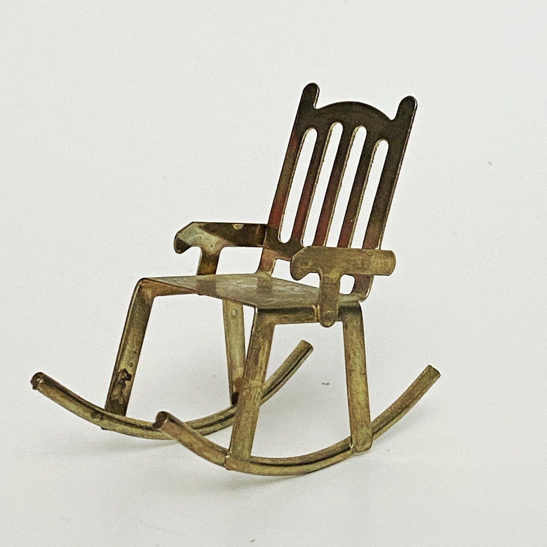 Miniature / Brass / Rocking / Chair / Rocker / Collectible / Miniatures ...