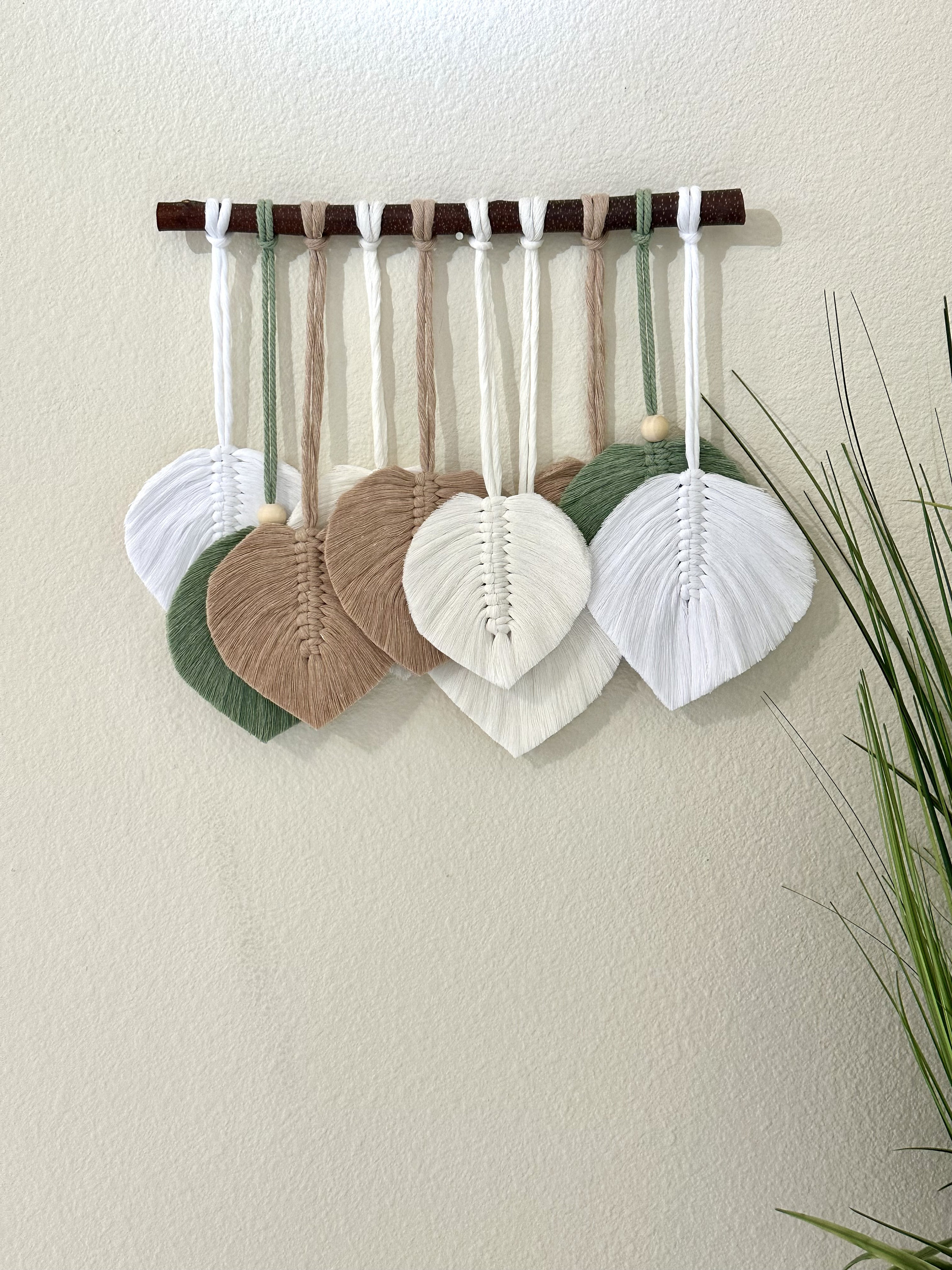 Macrame Leaf Wall Hanging - Etsy