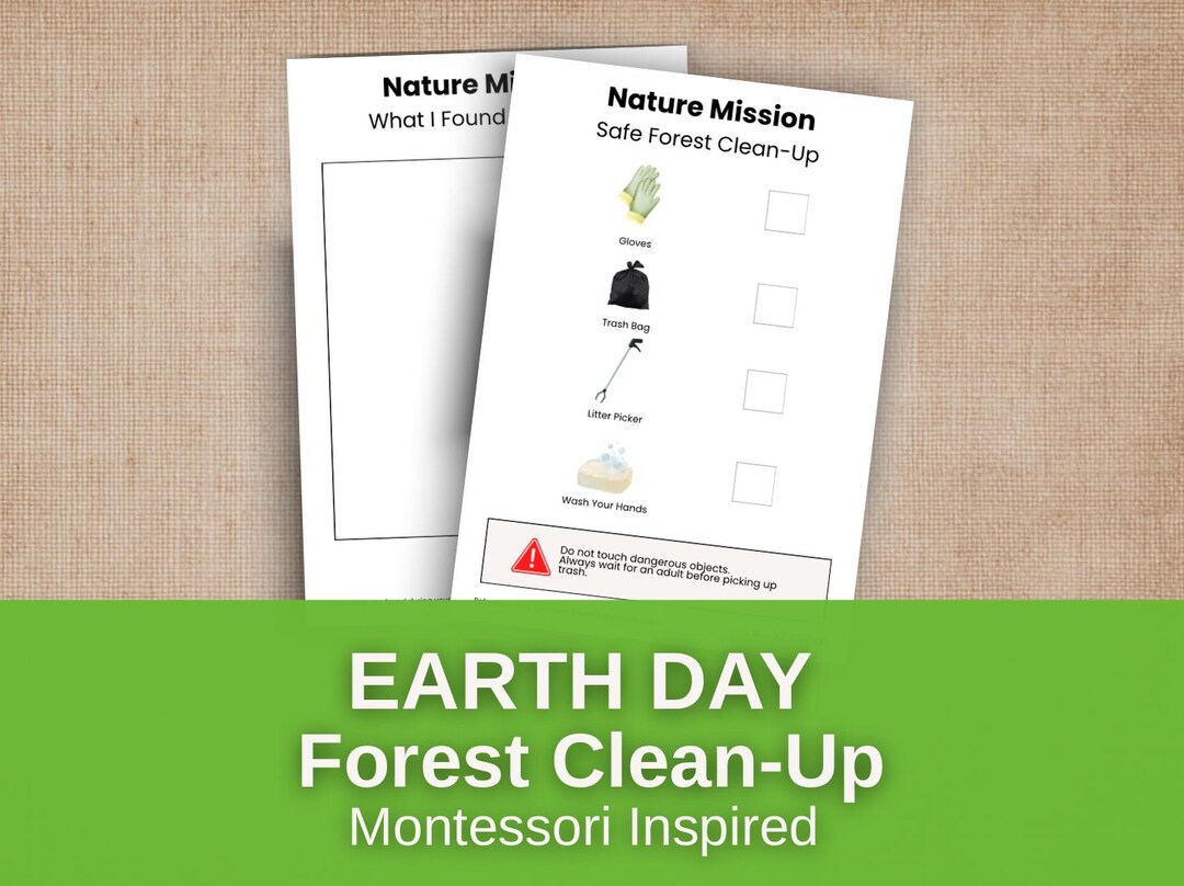 Earth Day Activity for Kids | Montessori Nature Mission | Forest Clean ...