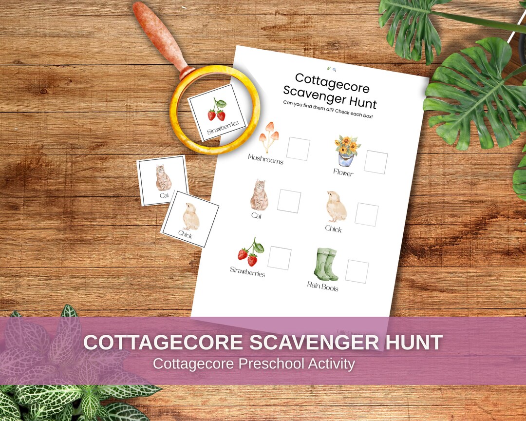 Scavenger Hunt for Kids – Nature Hunt Printable Cottagecore, Outdoor ...
