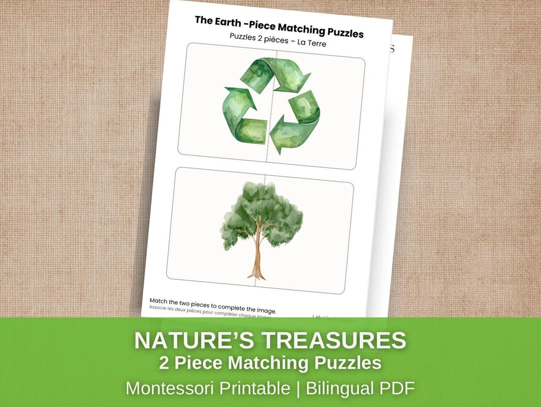 Earth Day 2 Piece Matching Puzzles | Montessori Toddler Activity ...