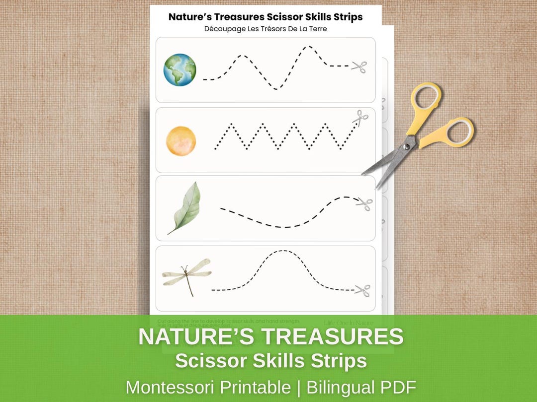 Earth Day Scissor Skills Cutting Strips | Montessori Fine Motor ...