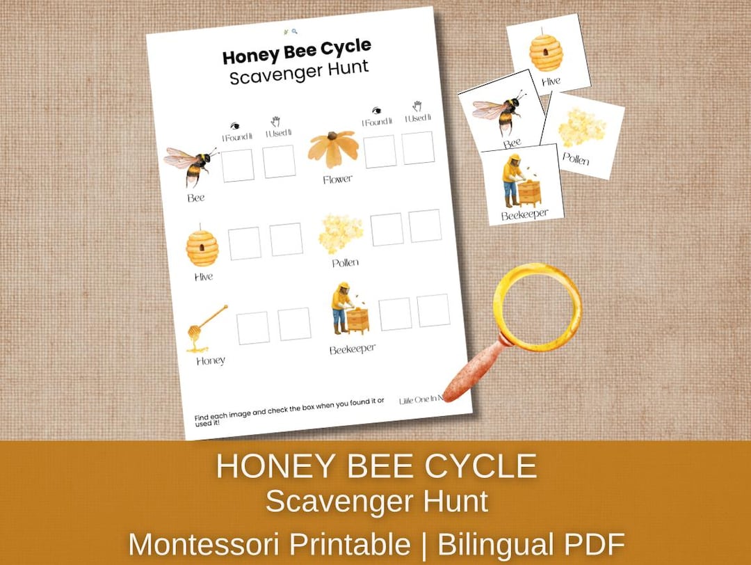 Bee Scavenger Hunt Printable | Outdoor Nature Activity for Kids ...