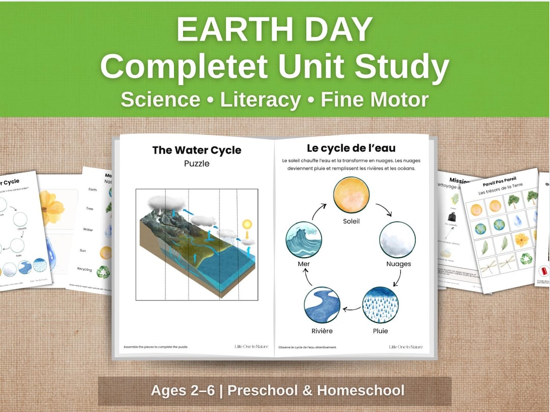 Earth Day Unit Activities for Kids | Montessori Bundle Nature Learning ...