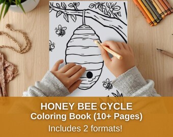 Bee Coloring Book for Kids | Preschool Printable | Spring Activity ...
