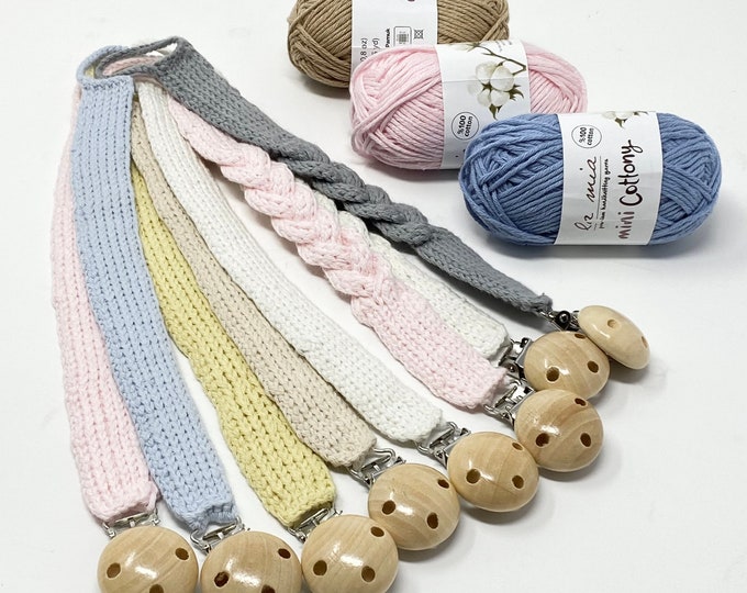 Cotton Crochet Pacifier Clip/pacifier Clip/ Binky Clip/baby Shower Gift ...