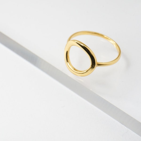 Hollow Circle Ring - Etsy