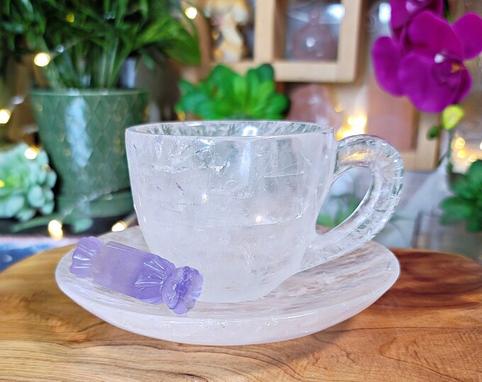 Exclusive Clear Quartz English Teacup Set - # C-702 - Etsy