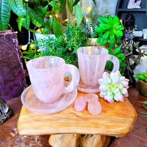 Rose Quartz Crystal Teacup Set C-509rq1 - Etsy