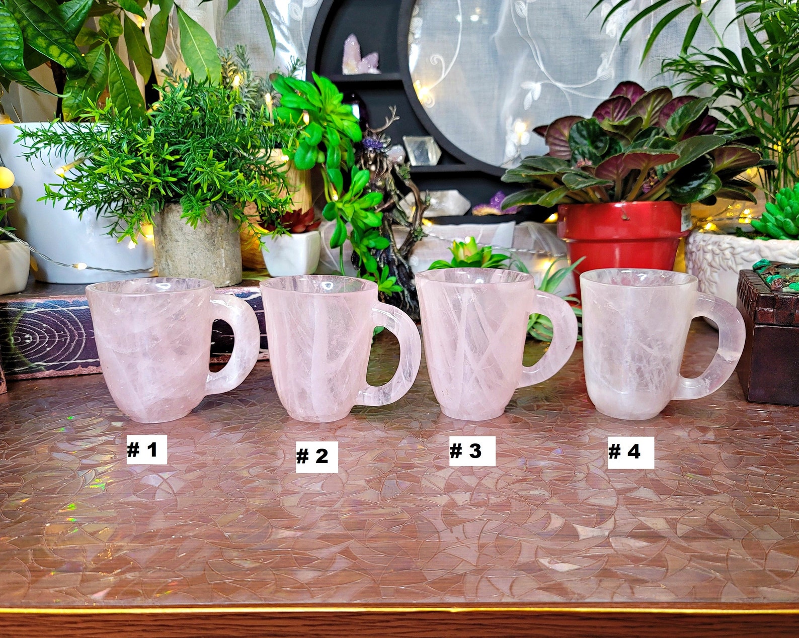 Rose Quartz Crystal Teacup Set C-509rq1 | Etsy