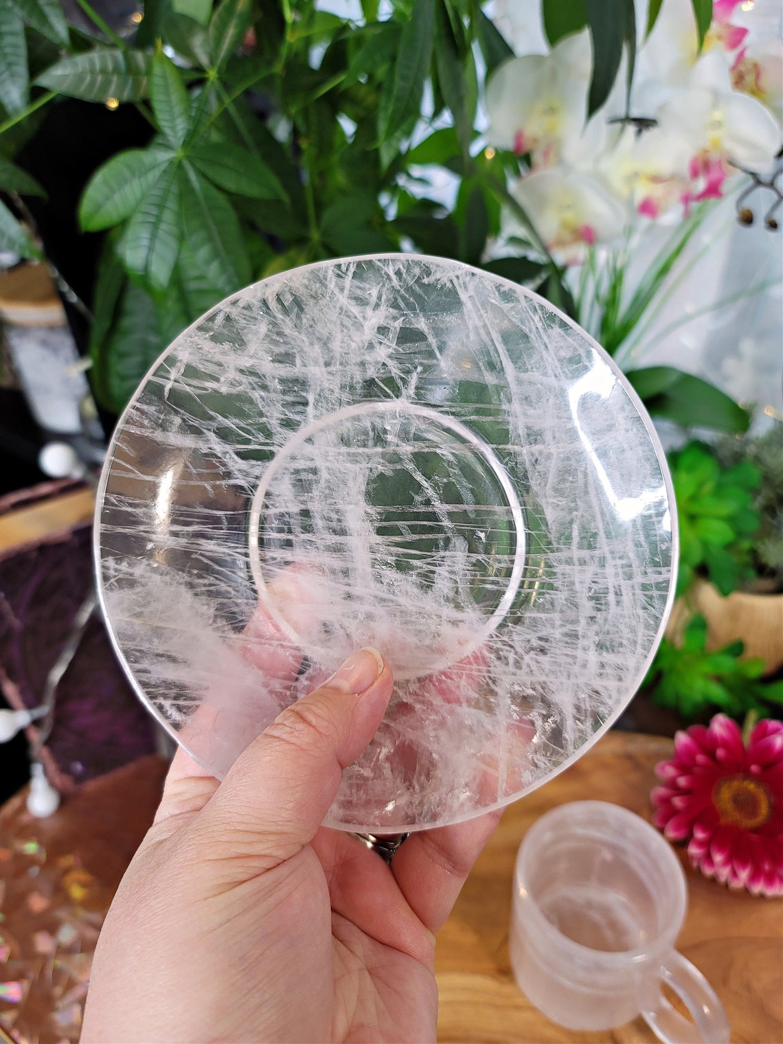 High Grade Gemmy Rose Quartz Tea Mug Set C-622 | Etsy