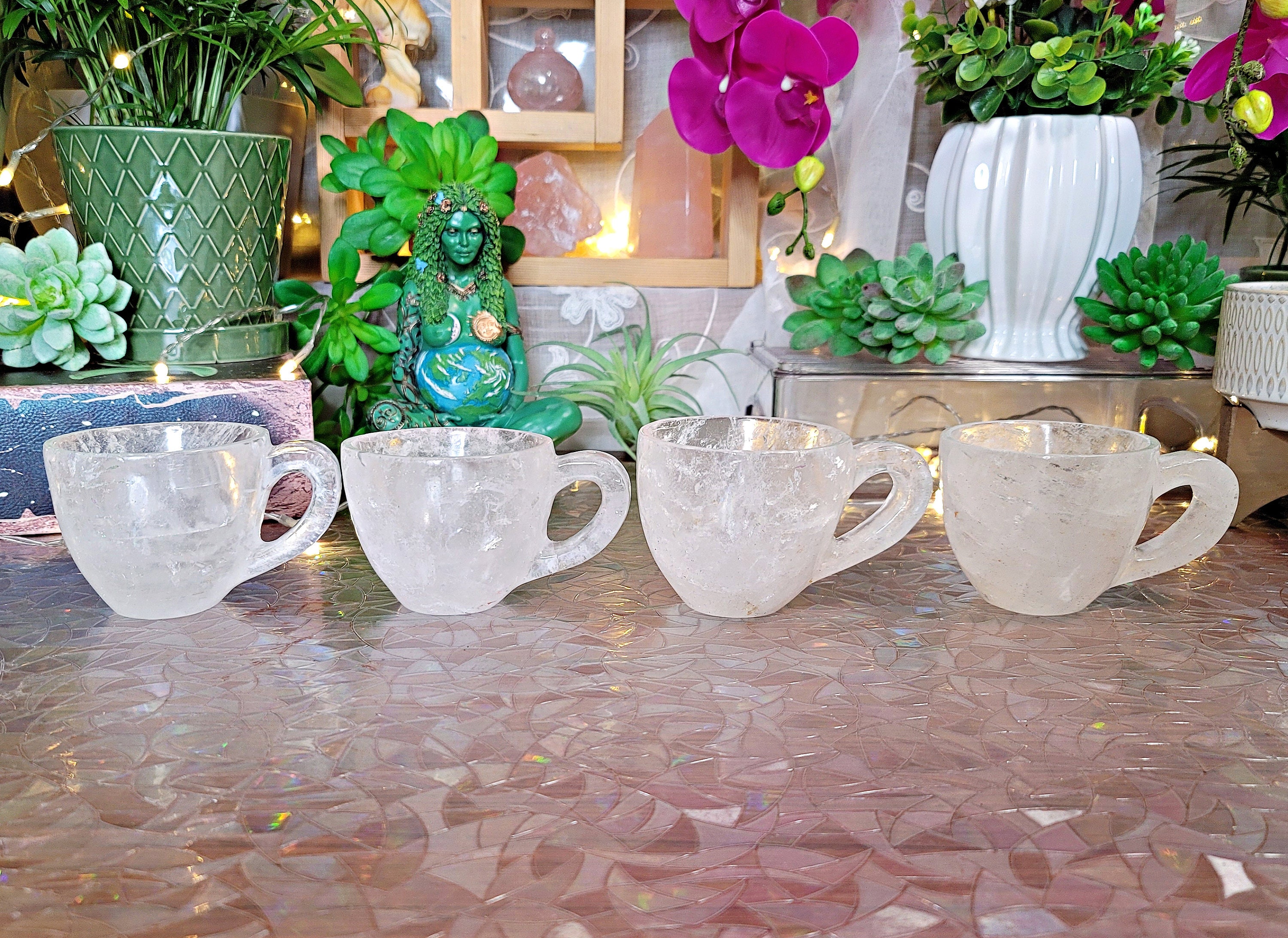 EXCLUSIVE Clear Quartz English Teacup Set Crystal Cup | Etsy