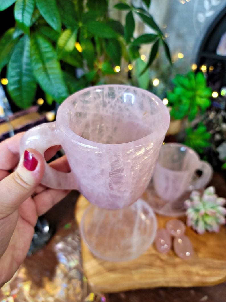 Rose Quartz Crystal Teacup Set C-509rq1 | Etsy