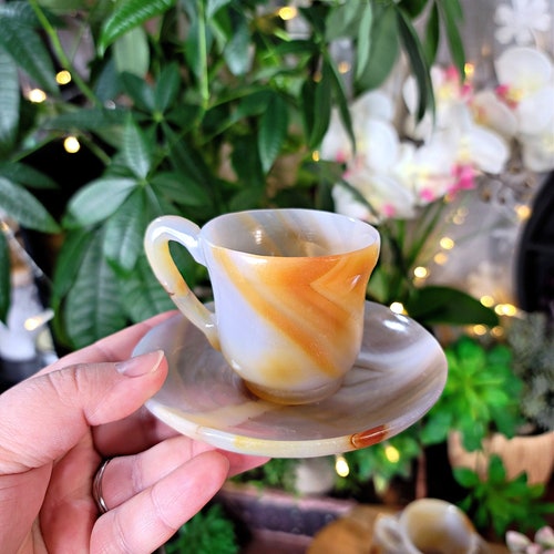 Rose Quartz Crystal Teacup Set C-509rq1 - Etsy