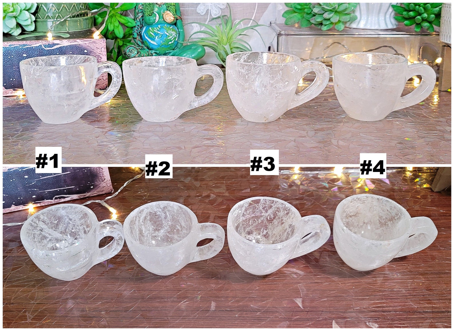 EXCLUSIVE Clear Quartz English Teacup Set Crystal Cup | Etsy