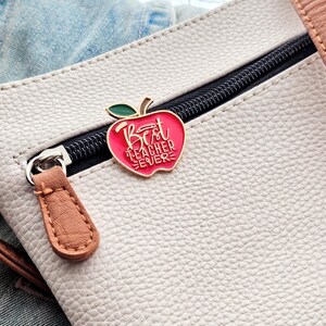 Best Teacher Ever Apple Enamel Pin | Teacher Gift - Etsy