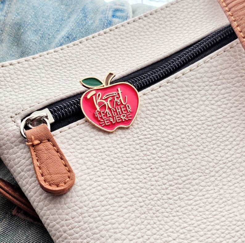 Best Teacher Ever Apple Enamel Pin | Teacher Gift - Etsy
